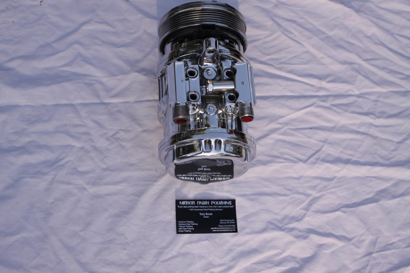 V8 AC Compressor Polished...Photos | Mustang and Ford Performance Forums