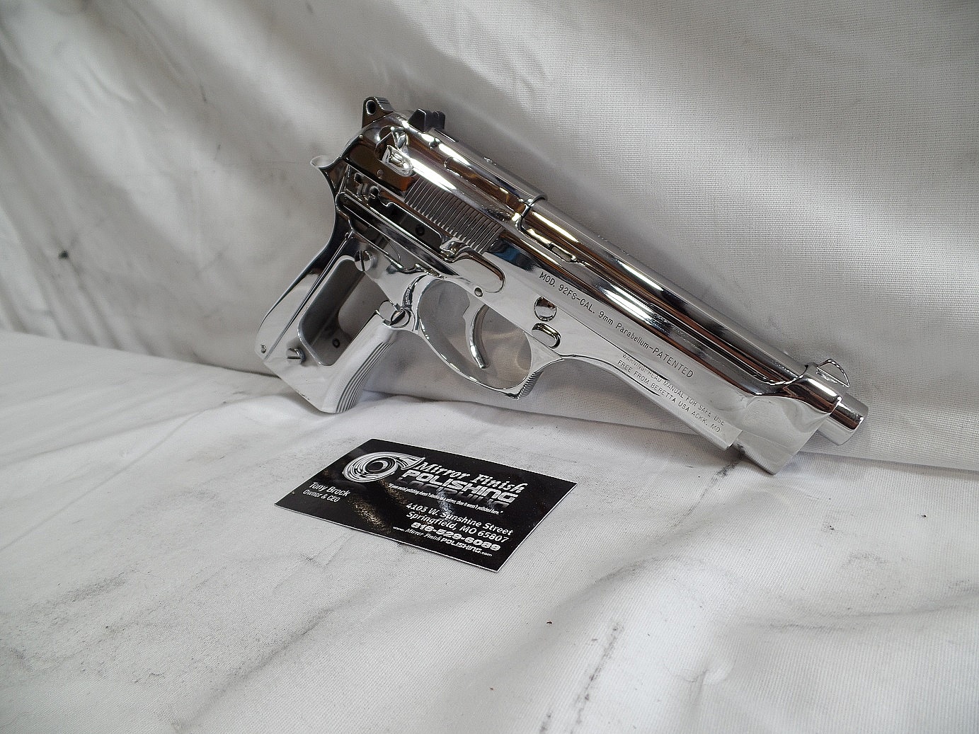 9mm Pistol Beretta Chrome